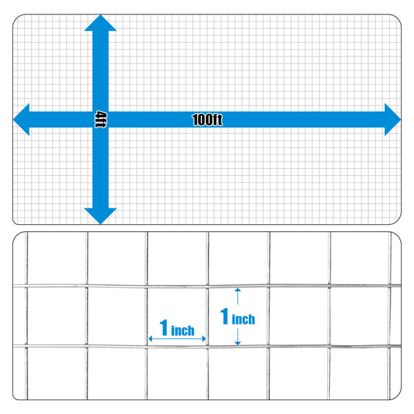 Fencer Wire 16 Gauge Hot-dipped Galvanized Welded Wire Fence With 1 ...