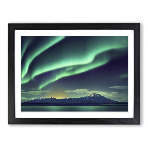 Metro Lane Ethereal Aurora Borealis - Single Picture Frame Graphic Art ...