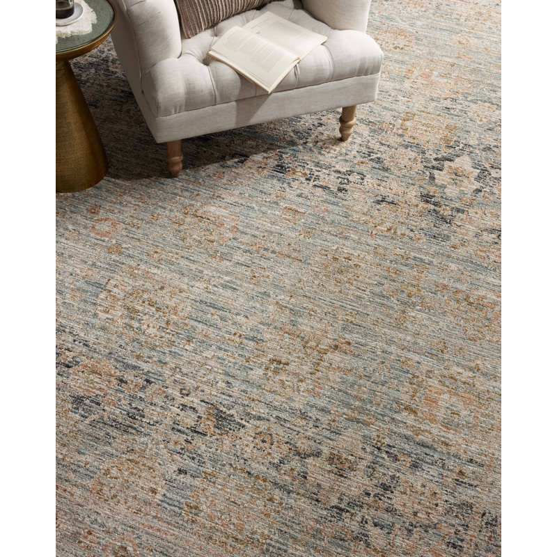 Jean Stoffer x Loloi Katherine Ocean / Coral Area Rug & Reviews | Wayfair