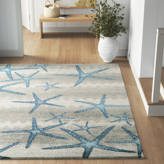 Sand & Stable Bayshore Coastal Starfish Striped Area Rug & Reviews ...