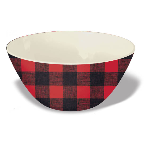 Loon Peak® Outten Vintage Lodge Buffalo Check 10.5" Melamine Dinner ...