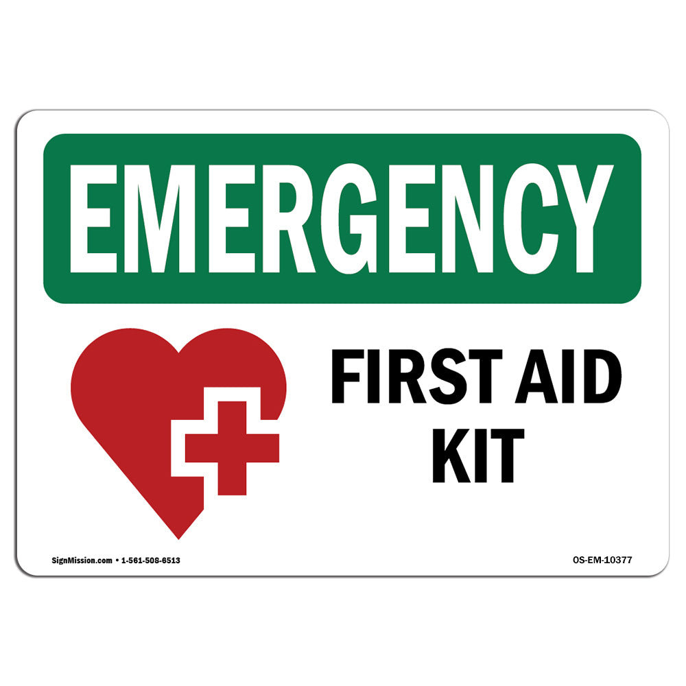 SignMission OSHA Emergency First Aid Kit with Symbol| Sign | Wayfair