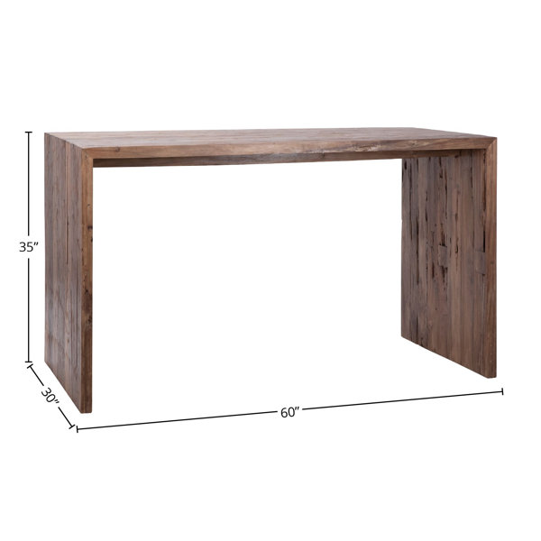 Dovetail Furniture Chilton 60-Inch Rectangular Reclaimed Teak Waterfall ...