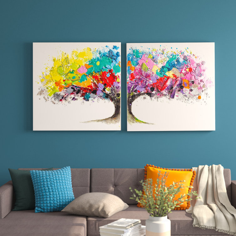 Ebern Designs 2 Piece Painting on Canvas & Reviews | Wayfair.co.uk