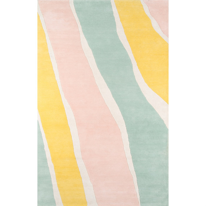 Novogratz Handmade Wool Yellow/Green/Pink Rug & Reviews | Wayfair
