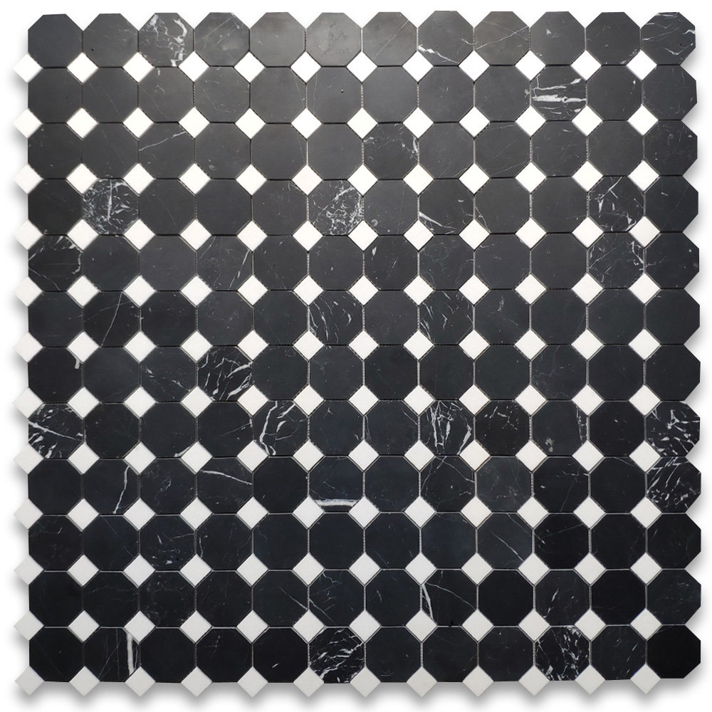 Marble Online Random Sized Marble Octagon Mosaic Wall & Floor Tile ...