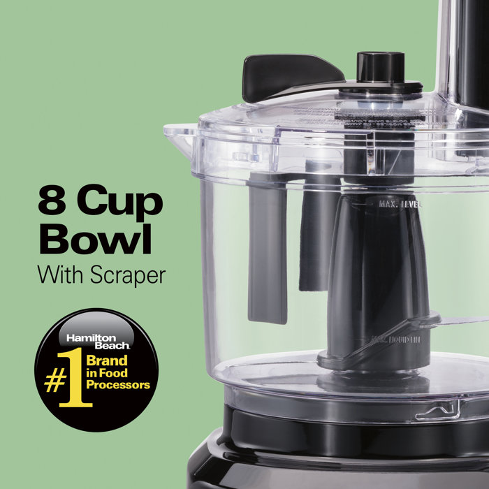 Hamilton Beach® Bowl Scraper Food Processor 8 Cup Capacity Black ...