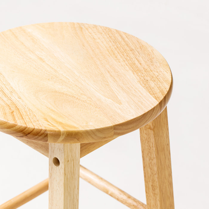 Winston Porter Robin Solid Wood Short & Bar Stool & Reviews | Wayfair