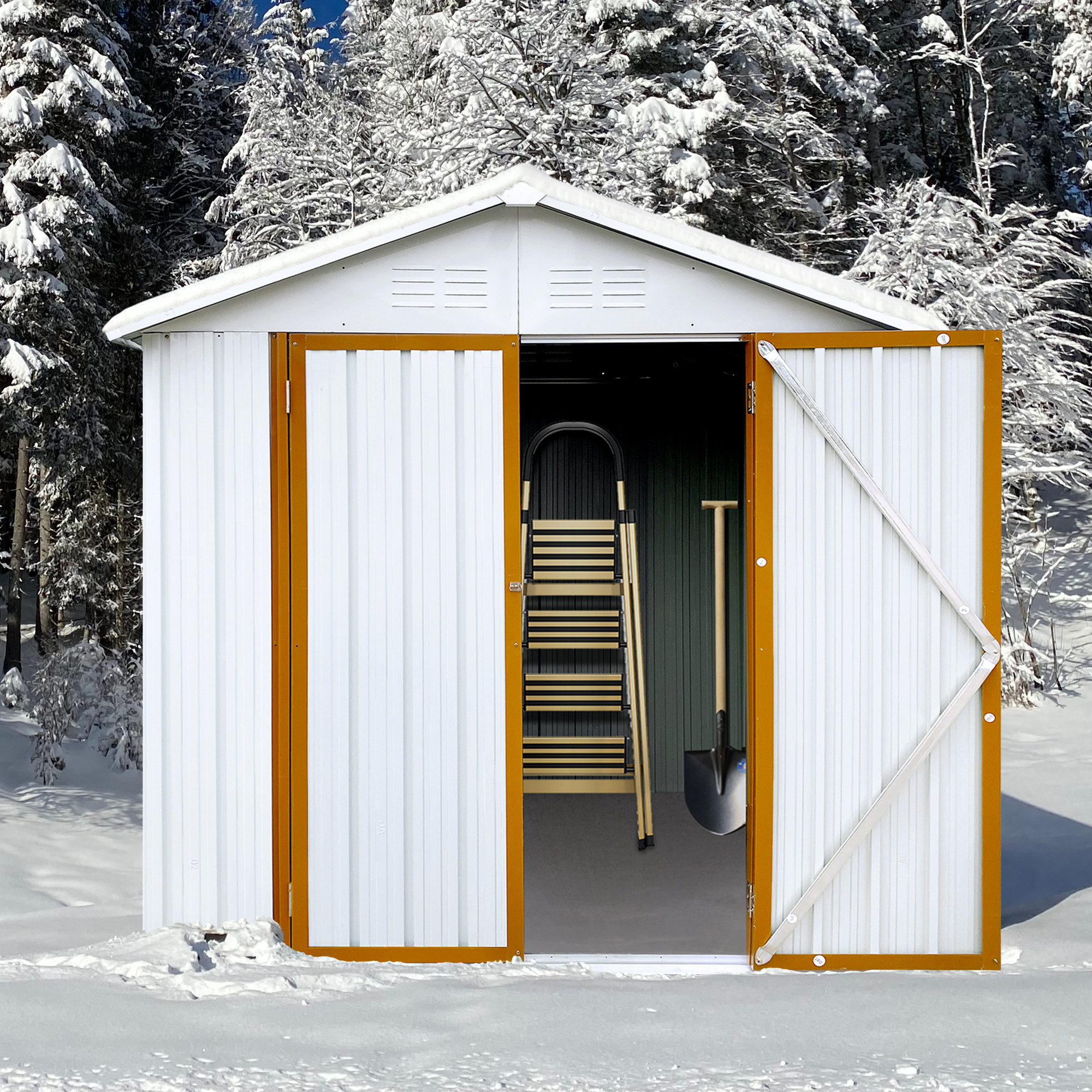 Yeas!Home 6 ft. W x 4 ft. D Metal Storage Shed | Wayfair
