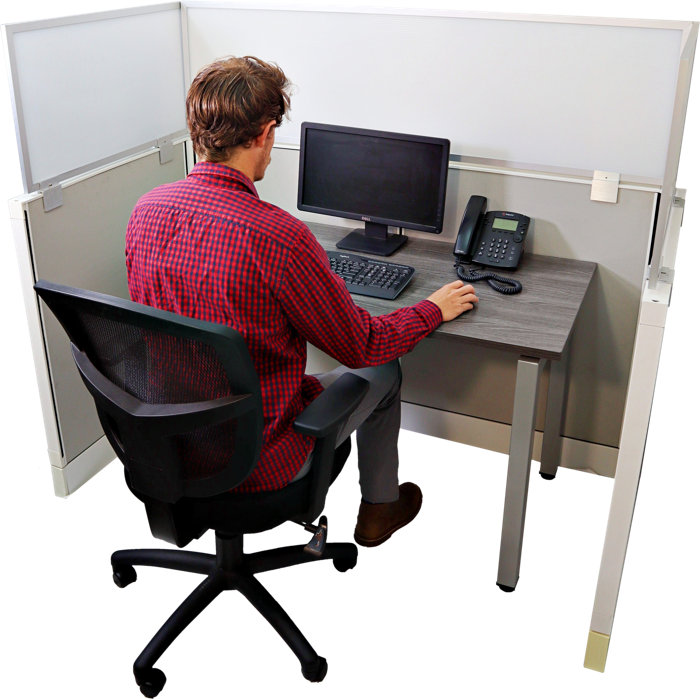 OBEX Polycarbonate Cubicle Mounted Privacy Panel with Small Bracket ...
