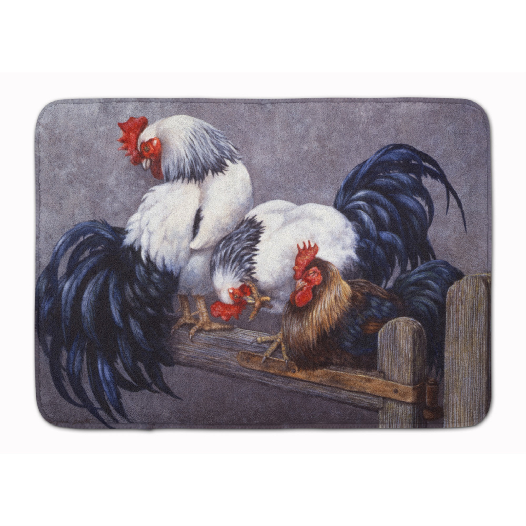 August Grove® Jaiden Roosters Roosting Rectangle Microfiber Non-Slip ...