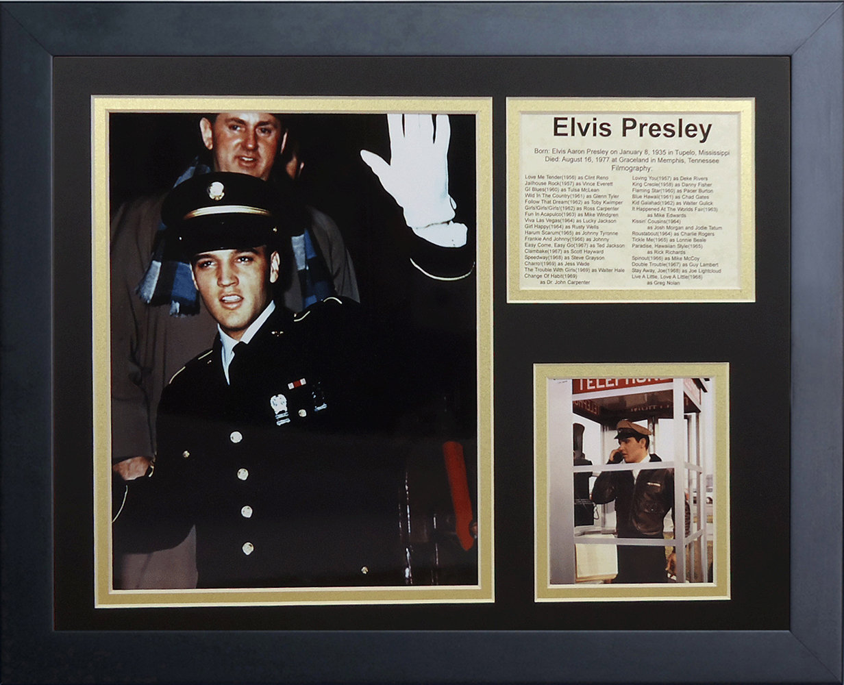 Legends Never Die Elvis Presley Picture Frame Memorabilia | Wayfair