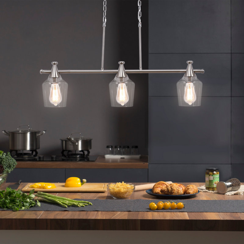 Breakwater Bay Yeet 3 - Light Kitchen Island Bell Pendant | Wayfair