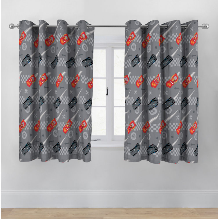 Disney Pixar Cars Race Day Eyelet Window Curtains - 2 Panels | Wayfair ...