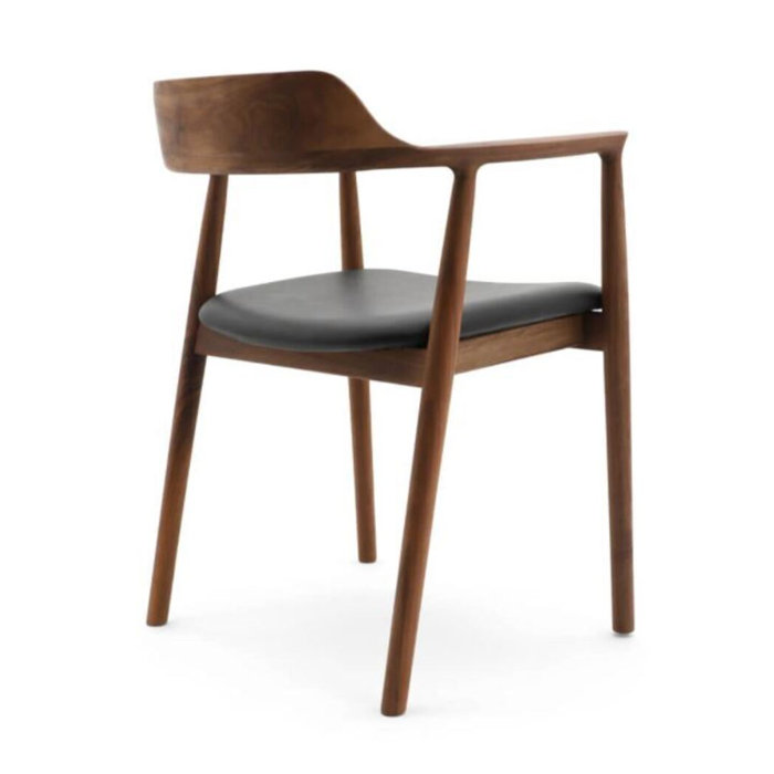 Bungalow Rose Vidrio Solid Back Arm Chair | Wayfair