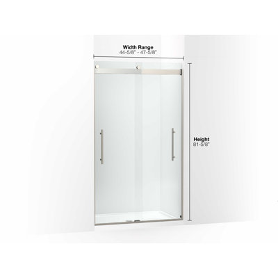 Kohler Levity Plus Less Sliding Shower Door, 81-5/8 In. H X 44-5/8 - 47 ...