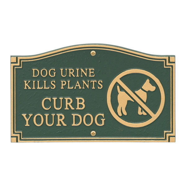 Whitehall Products Curb Your Dog Garden Sign | Wayfair