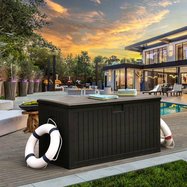 YITAHOME YITA 230 Gallons Water Resistant Resin Lockable Deck Box ...