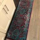 Bungalow Rose Eual Oriental Tufted Area Rug in Teal/Purple & Reviews ...
