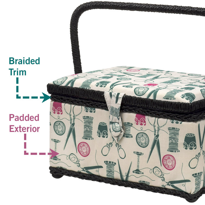 Singer Large (Vintage Spools) Sewing Basket Kit & Reviews | Wayfair