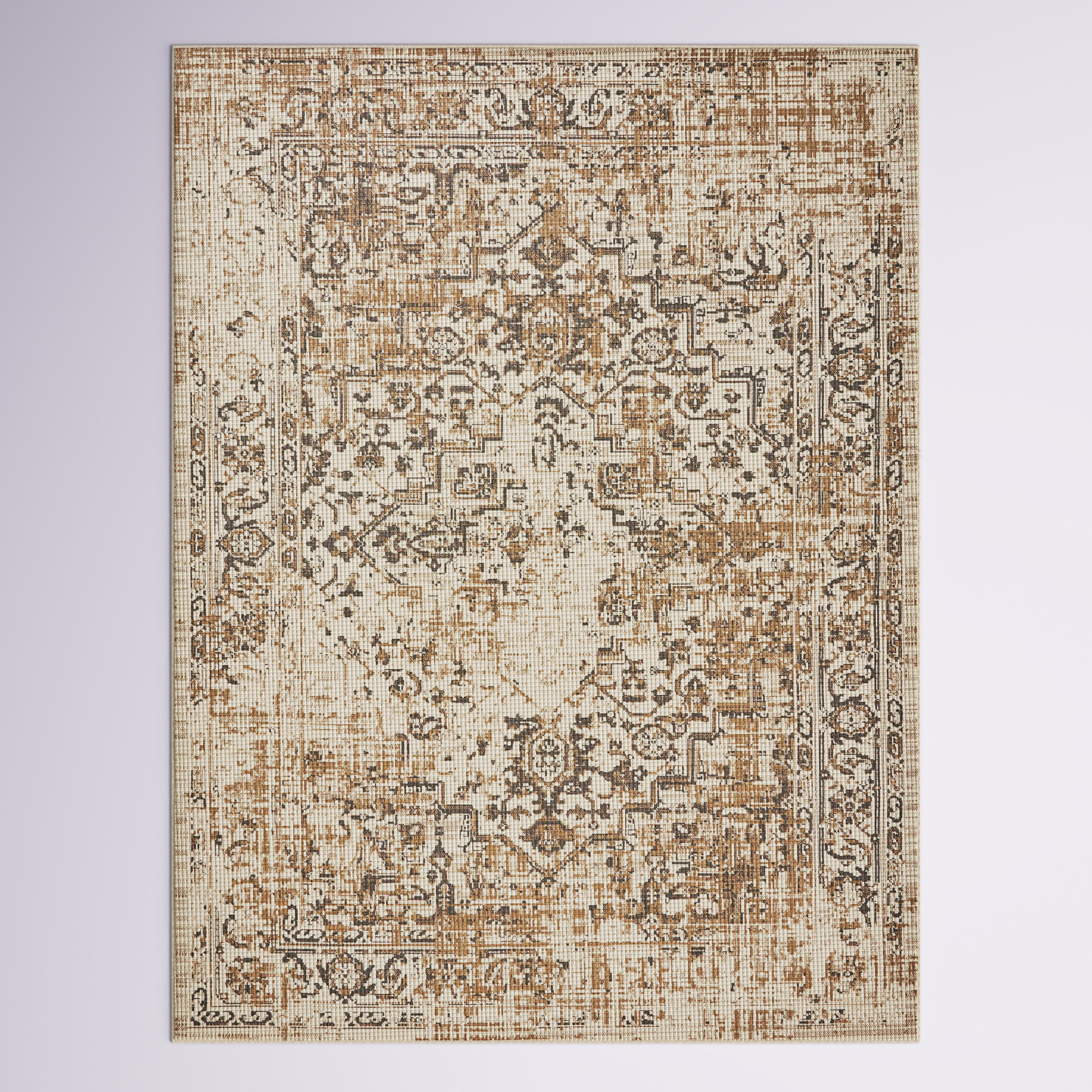 Mistana™ Anke Sand Gray/Ivory Indoor/Outdoor Rug | Wayfair