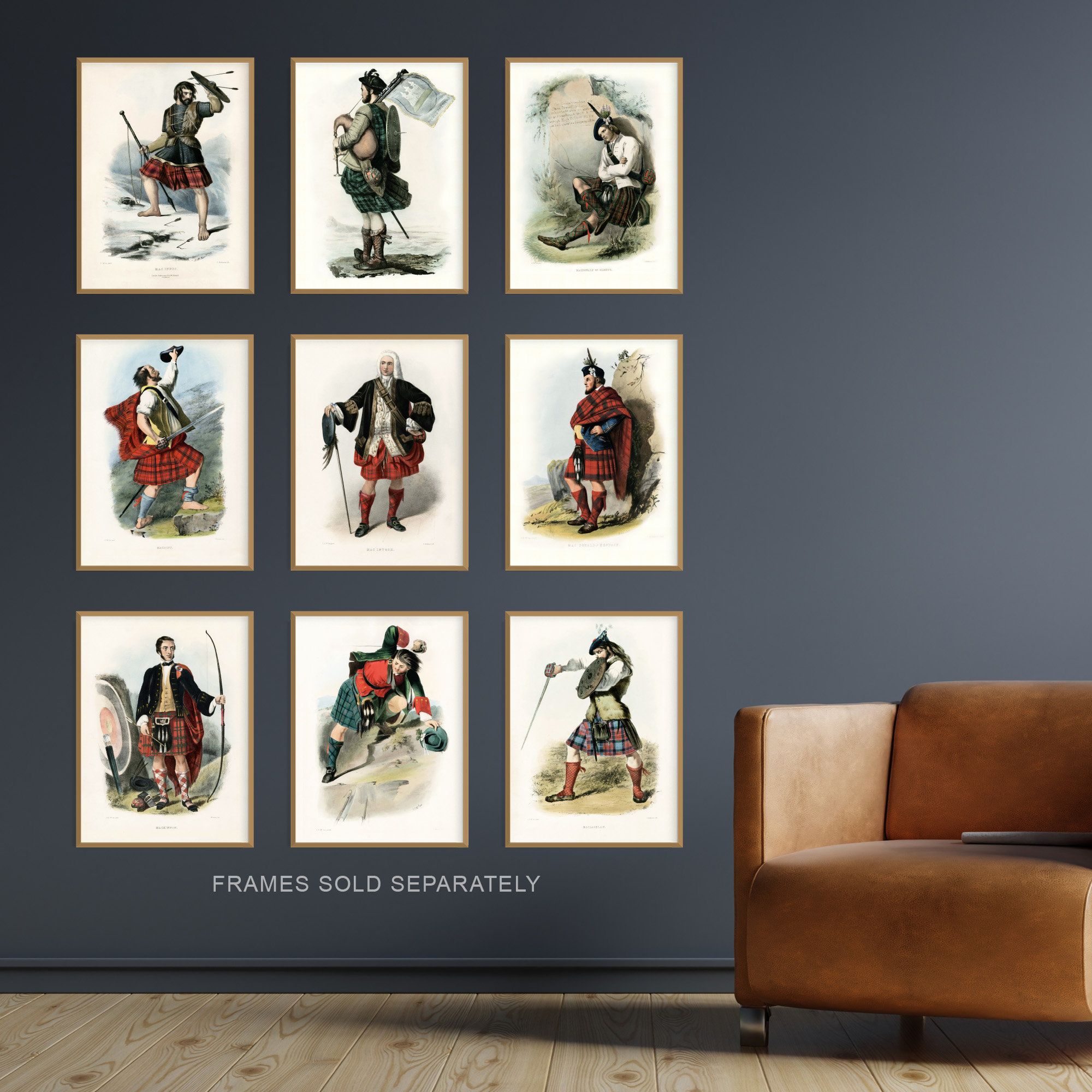 ClassicLiving Collection Of Scottish Clan Tartans Macdonald 9-Piece Set ...