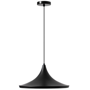 Corrigan Studio® Modern Round Thin Metal Black Pendant Lamp, Ceiling ...