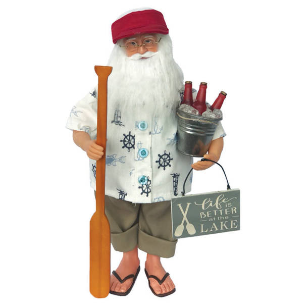 The Holiday Aisle® Fishing Santa Inflatable & Reviews | Wayfair