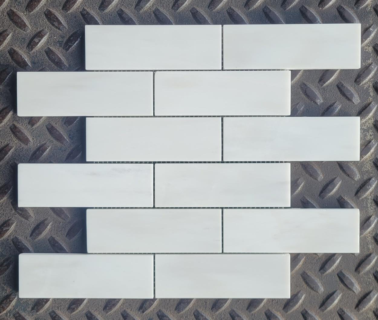 Mango Tile 2" x 6" Marble Brick Joint Mosaic Wall & Floor Tile | Wayfair