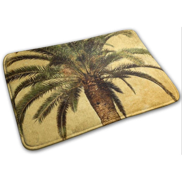 Bay Isle Home Stpeter Palm Tree Tropical Bath Rug | Wayfair