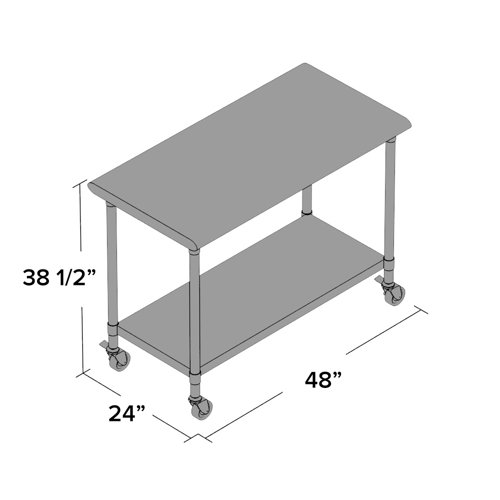 Rebrilliant Metal Prep Table & Reviews | Wayfair