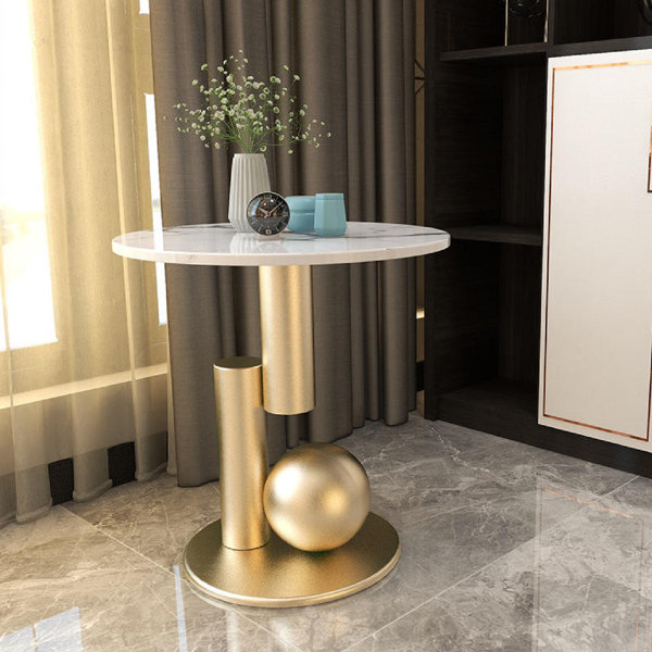 BLONSKI 21.6'' Tall Stone Abstract End Table | Wayfair