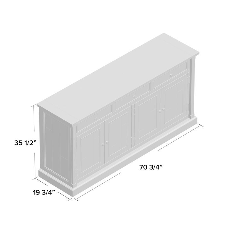 Laurel Foundry Modern Farmhouse Mahon 70.75'' Solid Wood Sideboard ...