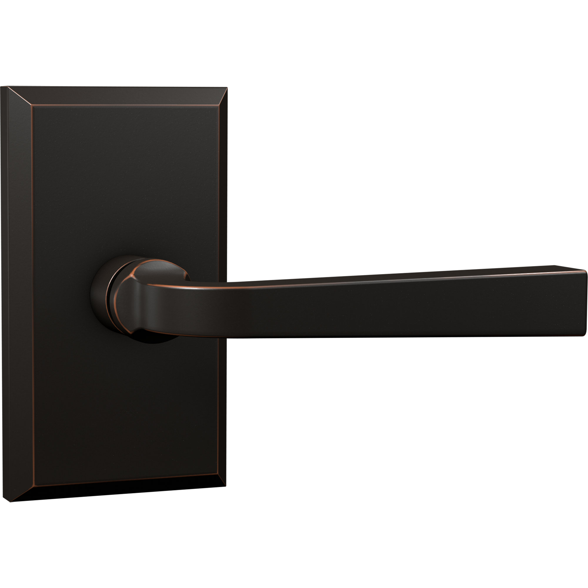 Bravura Hardware Door Lever with Rectangle Rosette | Wayfair