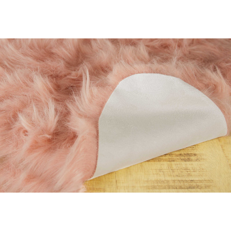 Mercer41 Ervin Sheepskin Dusty Rose Rug & Reviews | Wayfair