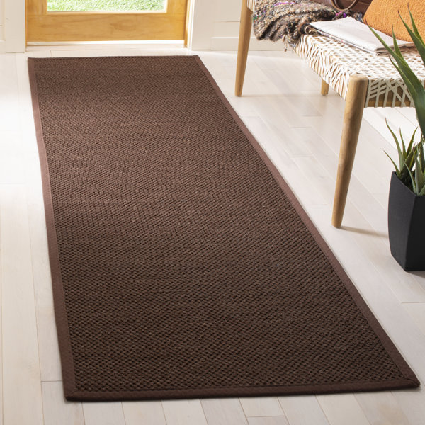 Dark-chocolate-woven-rug | Wayfair