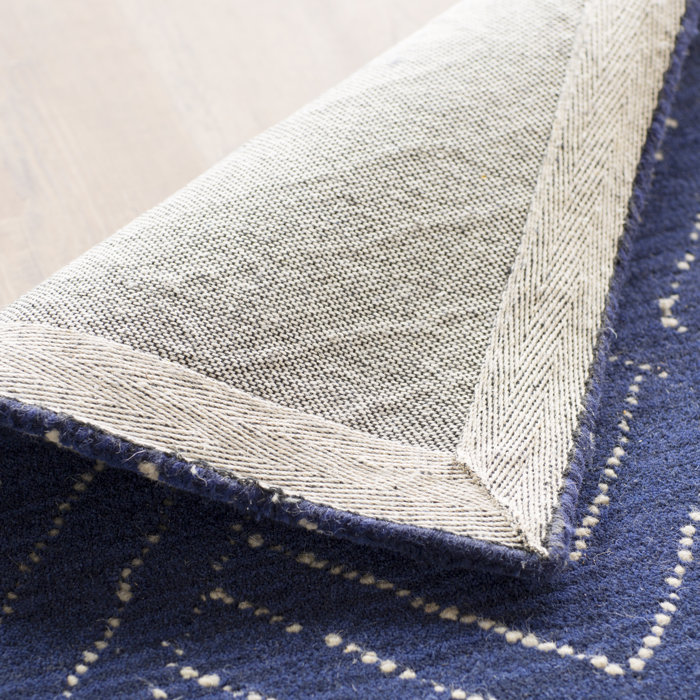 Mercury Row® Utsey Handmade Hand-Tufted Wool Navy Rug & Reviews | Wayfair