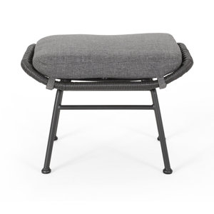 Wade Logan® Ingle Outdoor Ottoman with Cushion & Reviews | Wayfair
