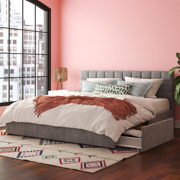 CosmoLiving by Cosmopolitan Serena Upholstered Storage Bed & Reviews ...