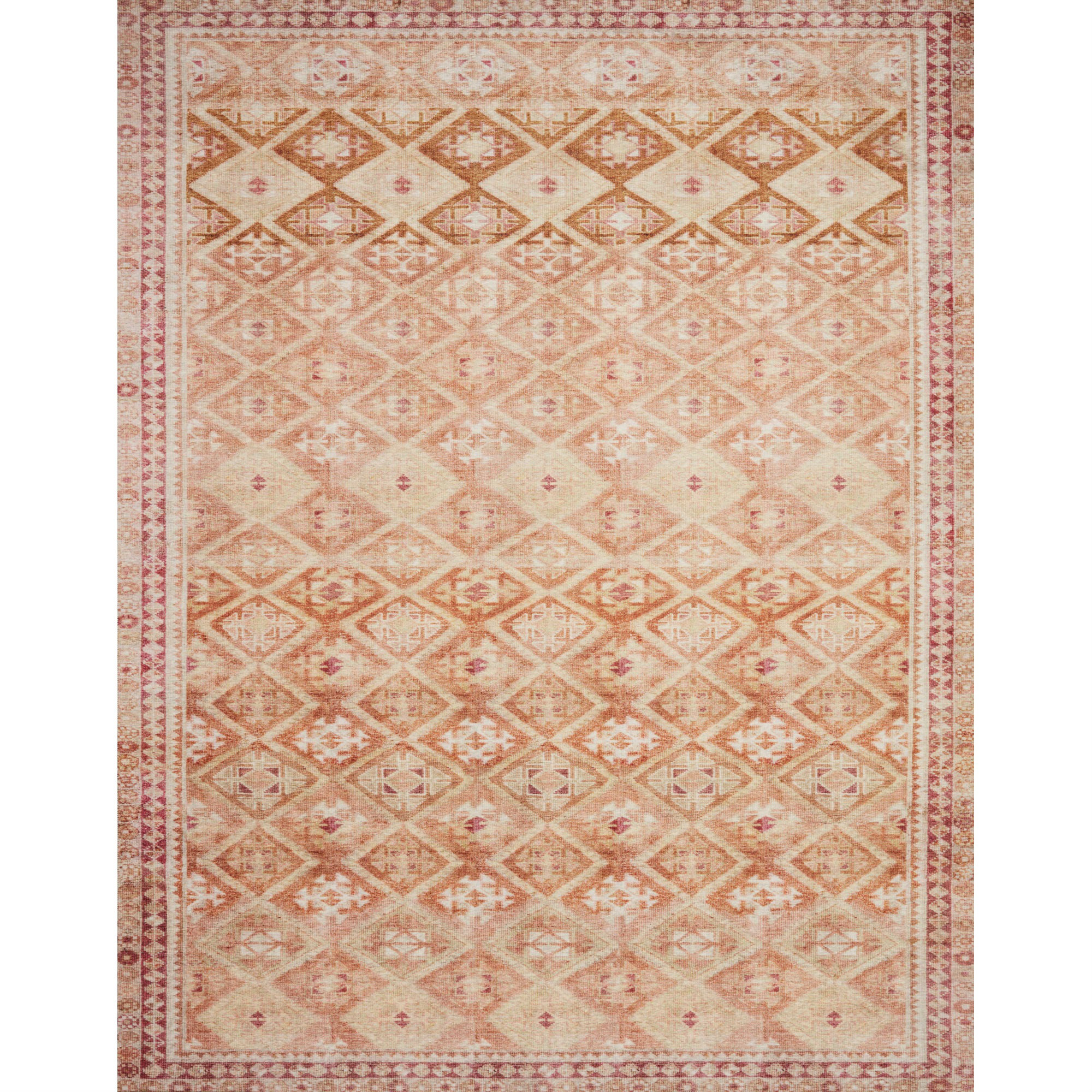 Union Rustic Iowa Park Geometric Beige/Orange Area Rug & Reviews | Wayfair