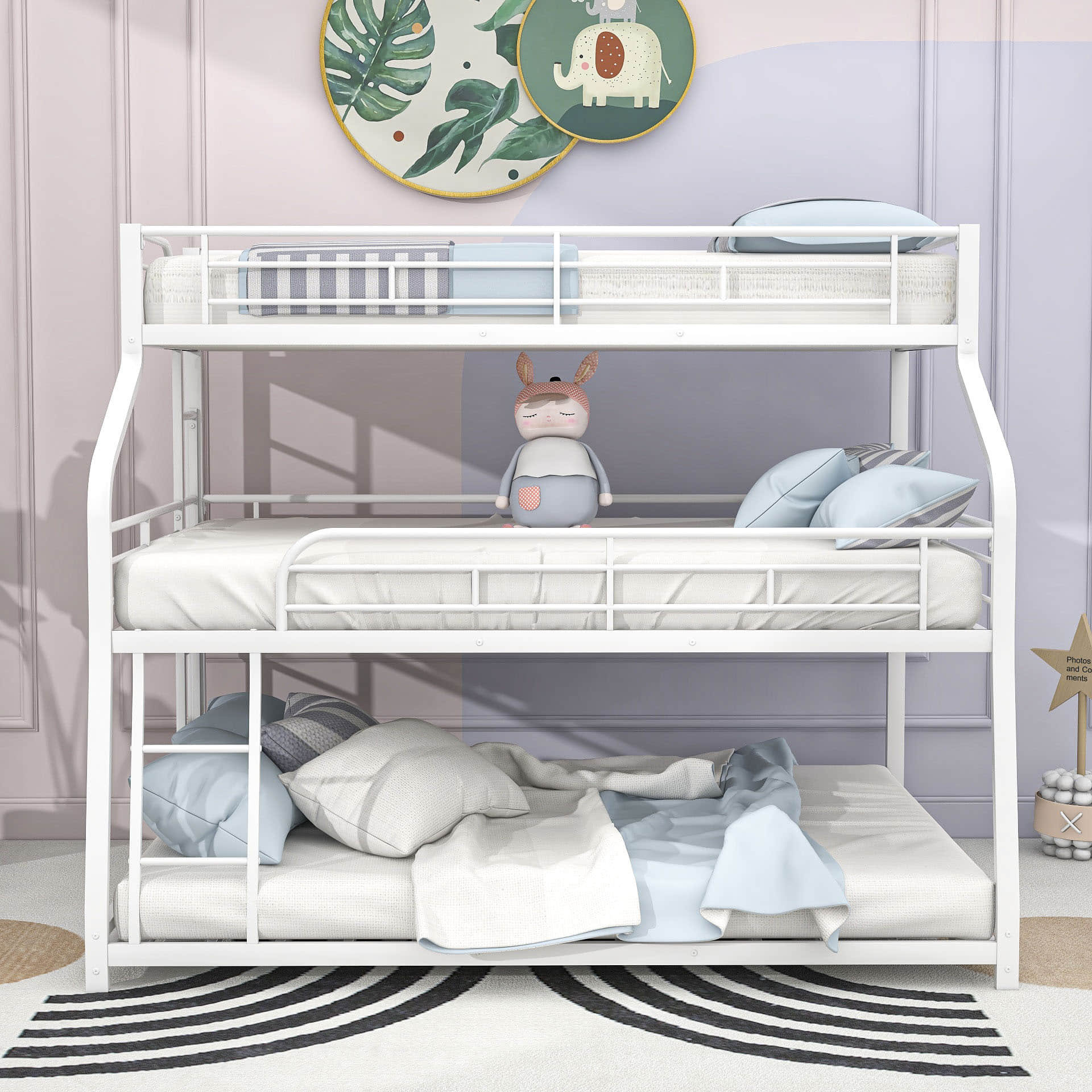 Isabelle & Max™ Twin XL over Full XL over Queen Triple Bunk Bed | Wayfair