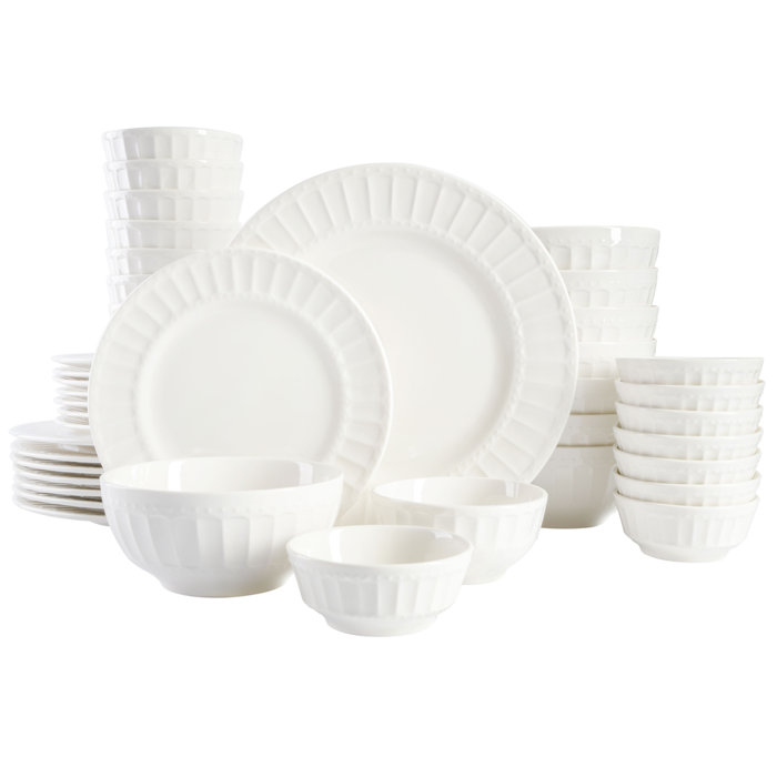 Gibson Home Gracious Dining Porcelain China Dinnerware Set - Service ...