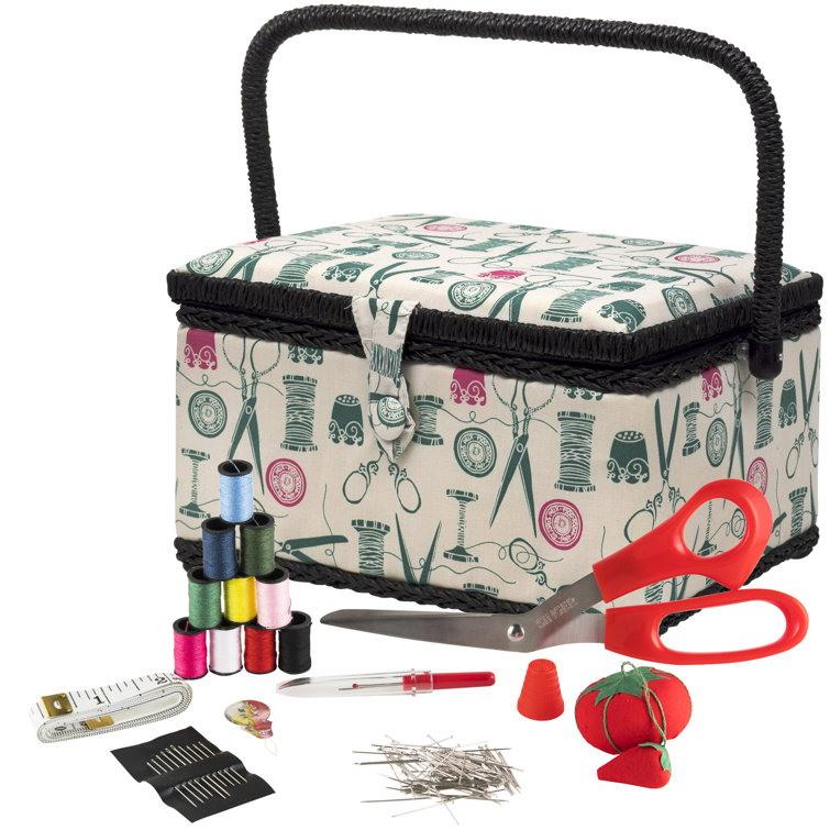 Singer Large (Vintage Spools) Sewing Basket Kit & Reviews | Wayfair