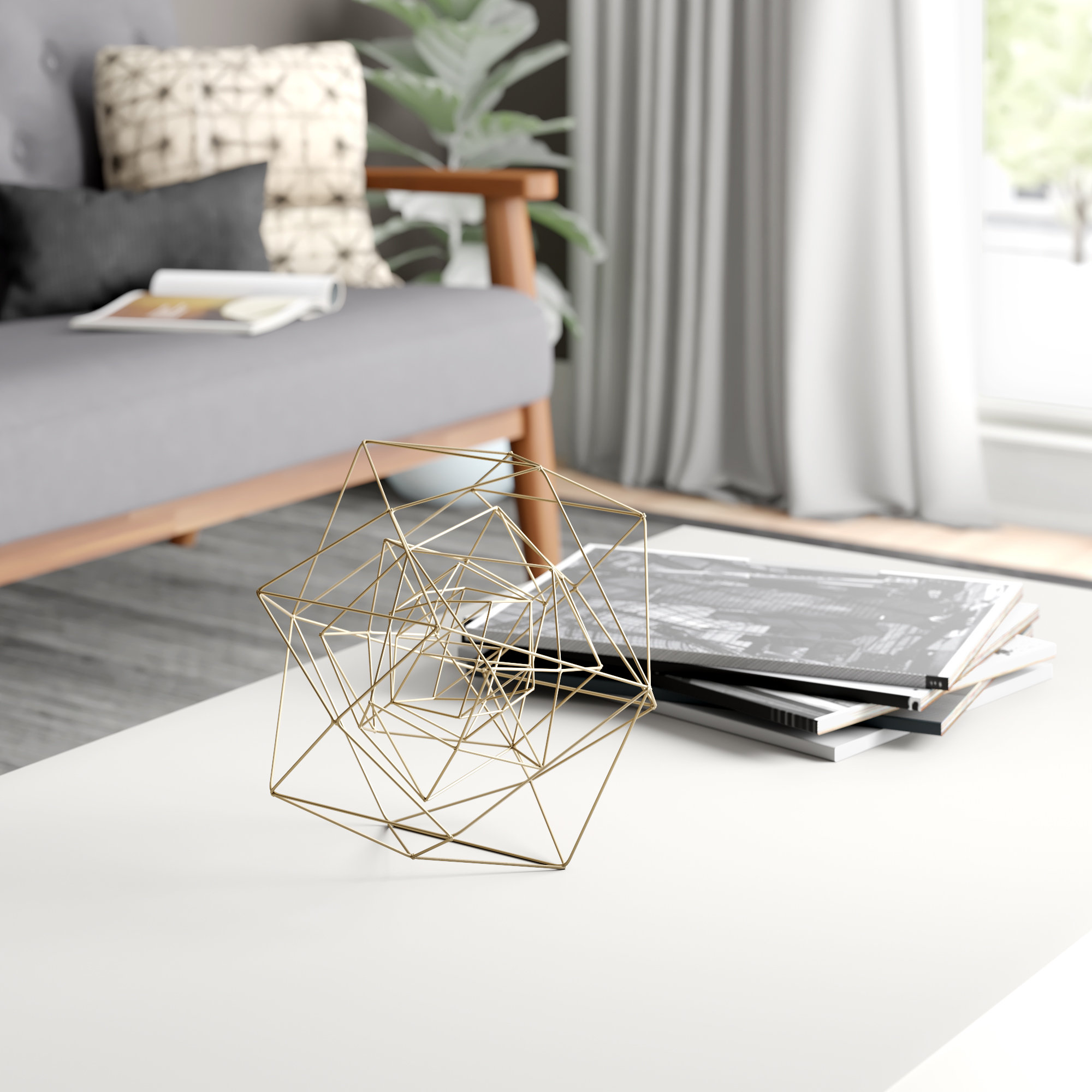 CosmoLiving by Cosmopolitan Metal Wire Sphere Sculpture & Reviews | Wayfair