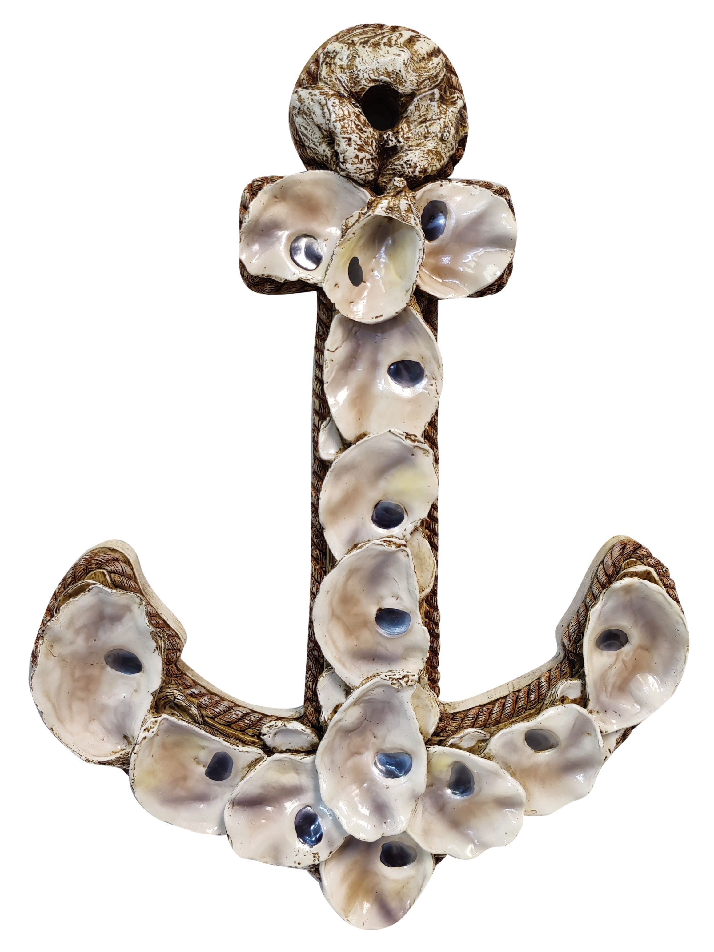 Breakwater Bay Emaria Polyresin Faux Oyster Shell Anchor Outdoor ...