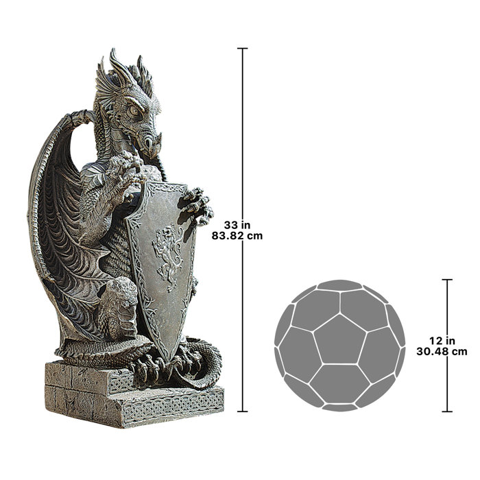 Design Toscano The Grande Dragon Sentinel Statue & Reviews | Wayfair