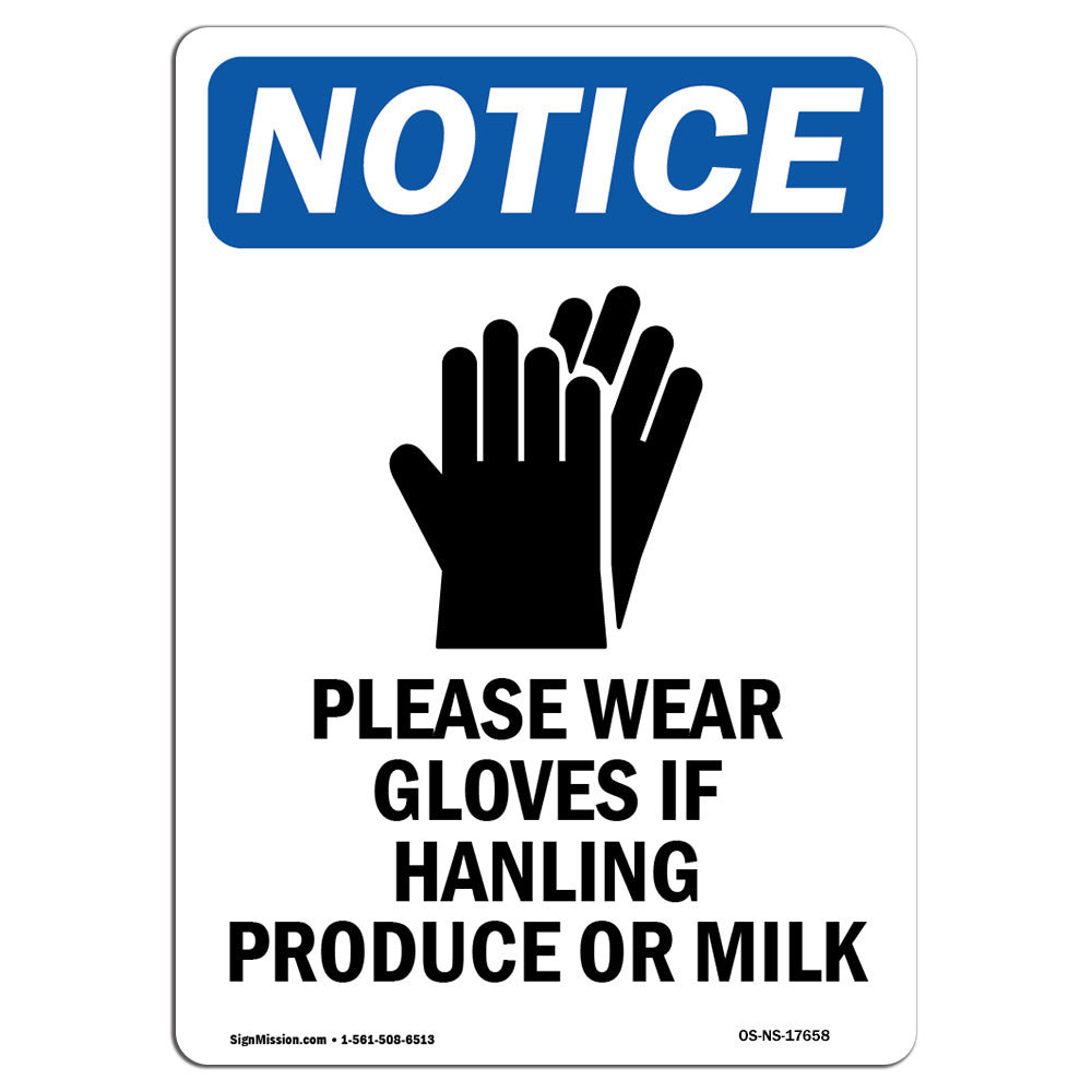 Signmission Please Wear Gloves Sign With Symbol Wayfair