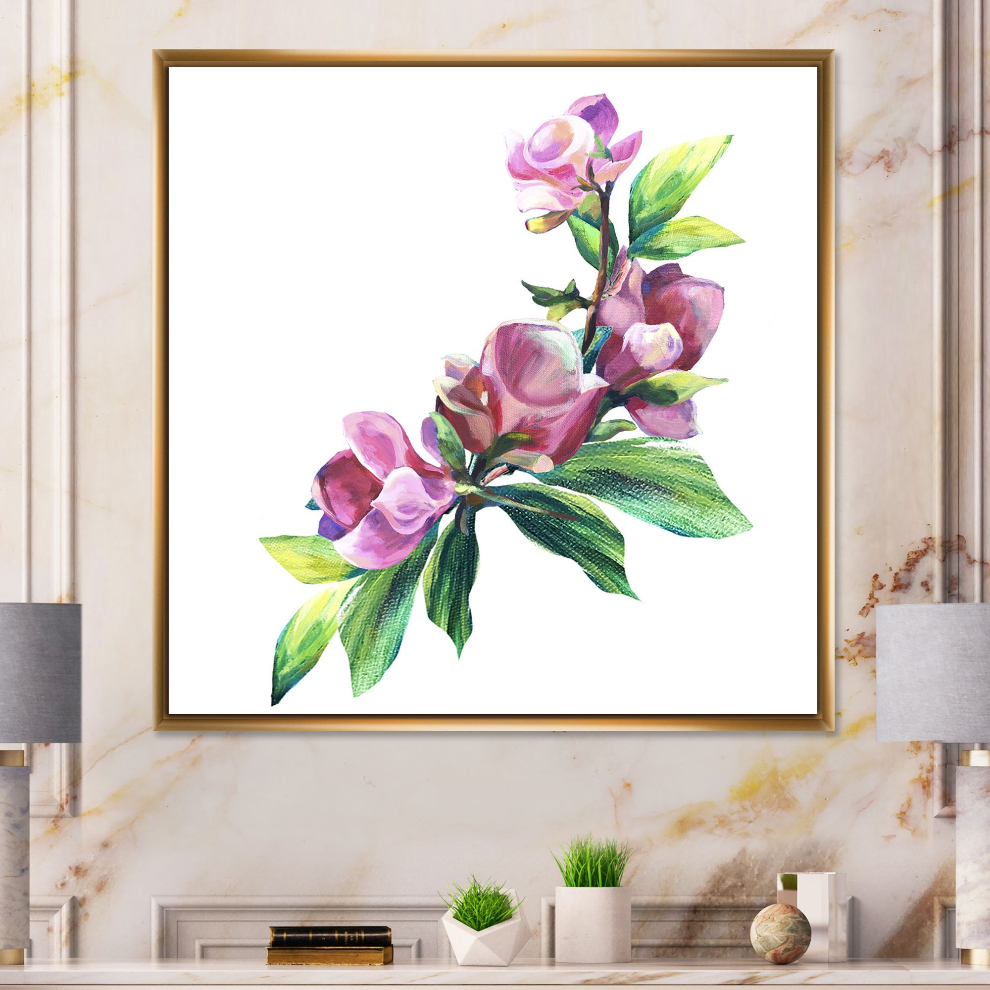 Winston Porter Flower Arrangement - Painting on Canvas | Wayfair