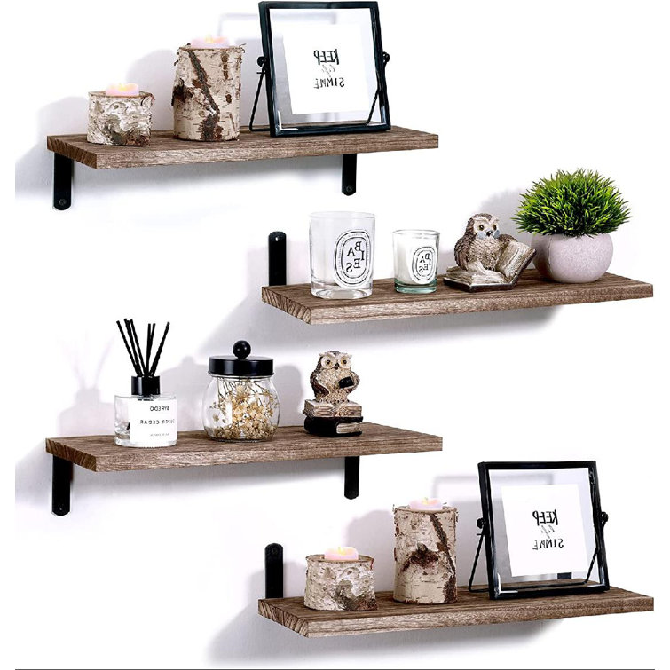 17 Stories Courtnay 4 Piece Solid Wood Floating Shelf | Wayfair