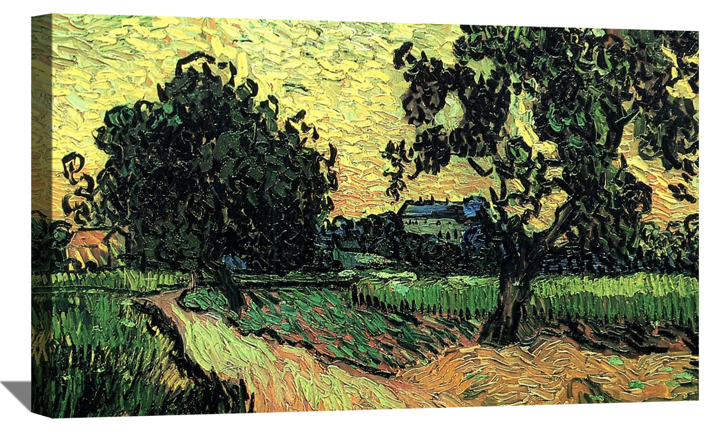 Vault W Artwork Landscape With The Chateau Of Auvers At Sunset by ...